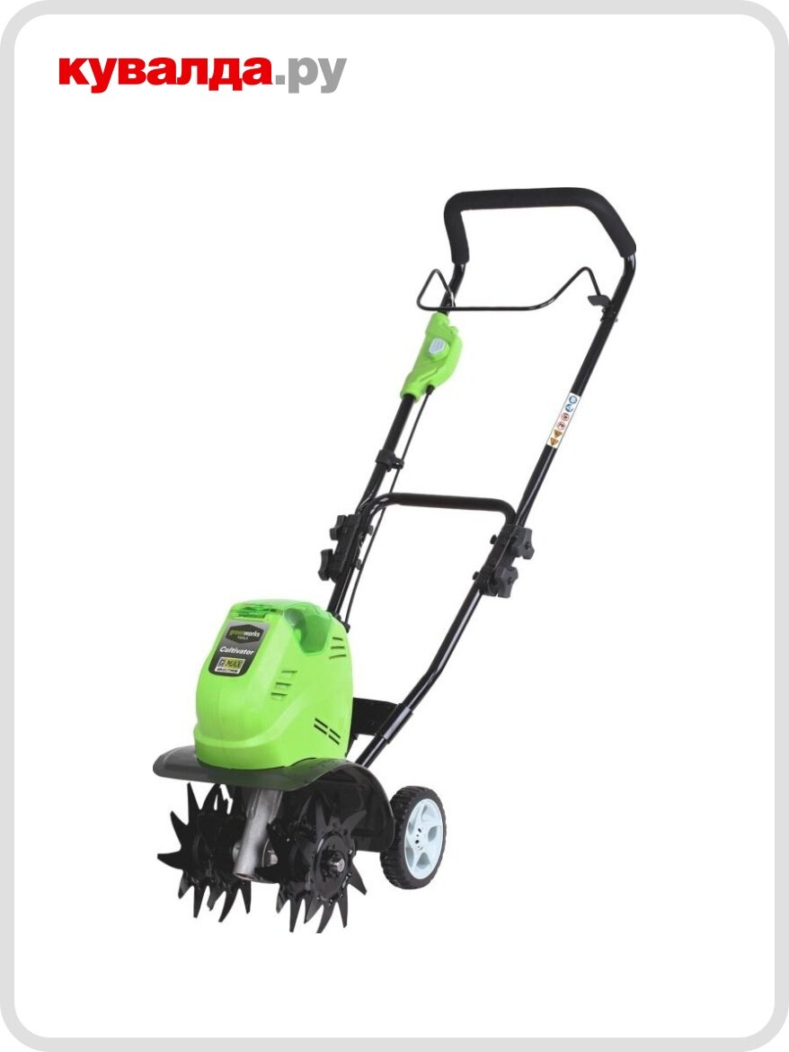 Культиватор аккумуляторный GREENWORKS G40TLK4 40V C АКБ 4АЧ И ЗУ