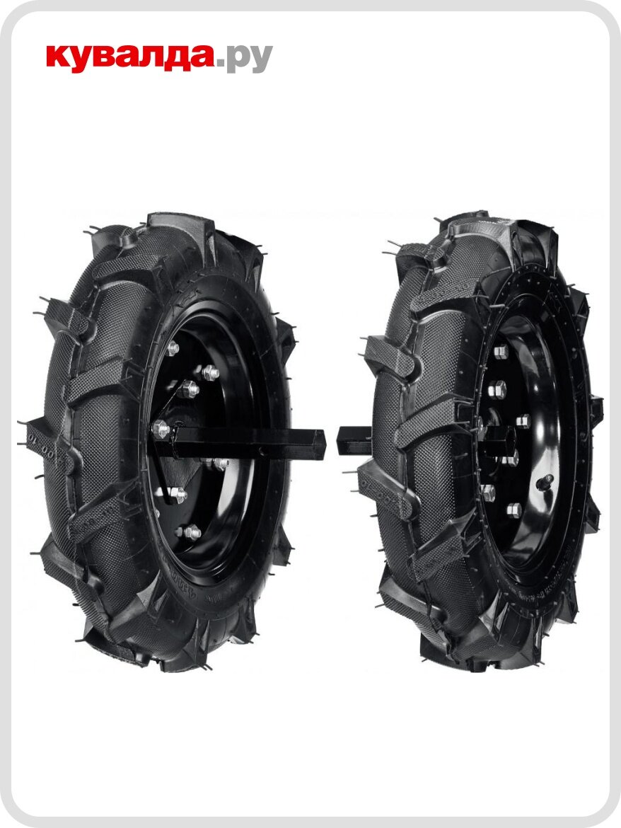 Колесо пневматическое Steher 4.00-10 с осями, для мотоблоков, 2 шт.