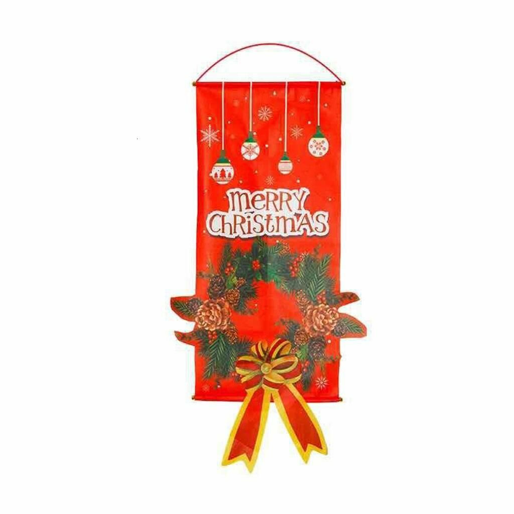 Рождество, Новогоднее украшение из ткани-гирлянды