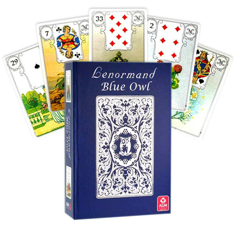 Карты Таро "Mille Lenormand Blue Owl Premium Edition" AGM Urania / Колода Ленорман Синяя Сова Премиум Издание