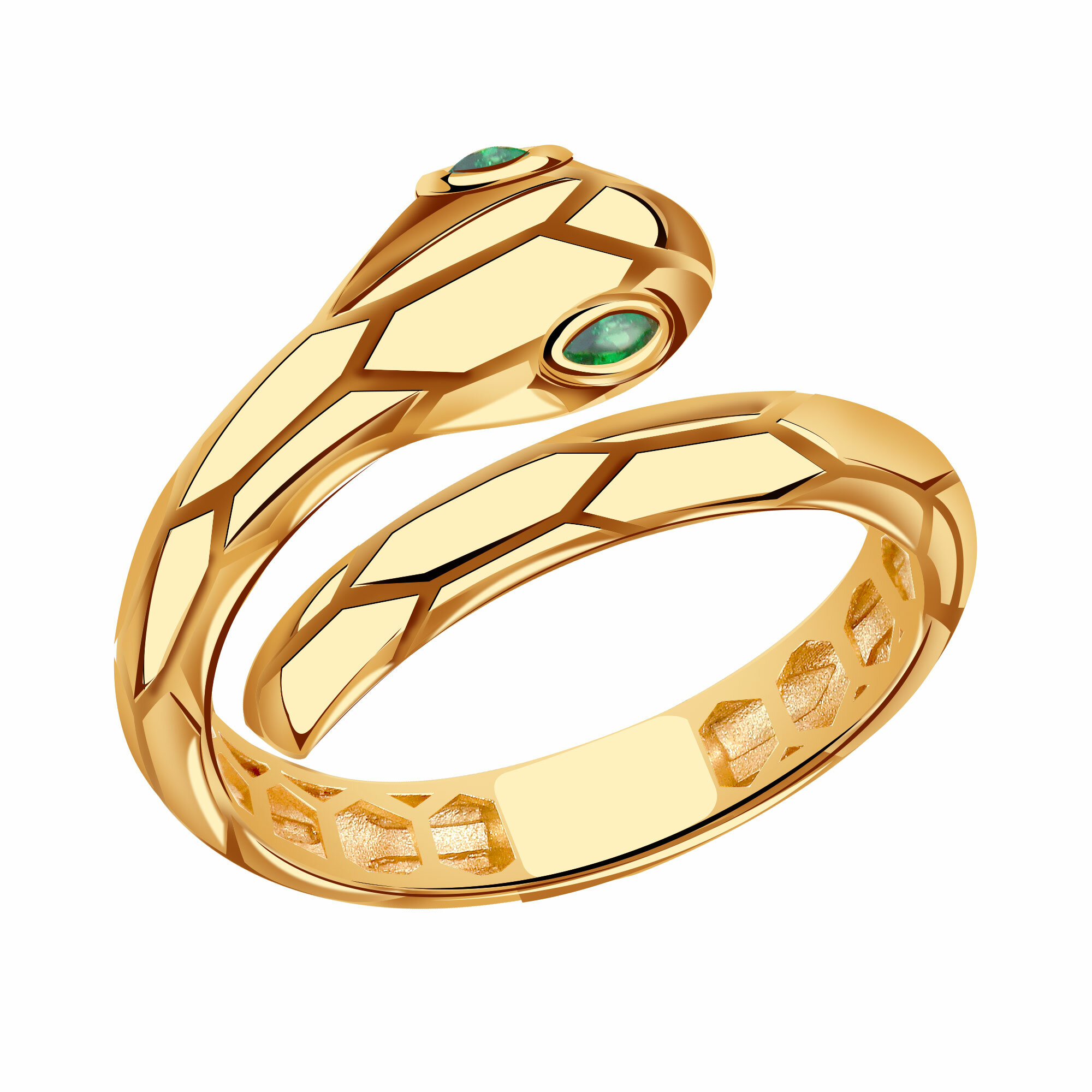 Кольцо, красное золото, 585 проба, фианит