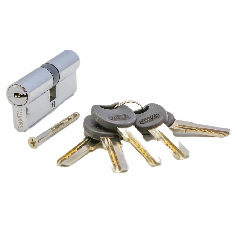 Цилиндр для замка 40х40 мм ключ-ключ хром