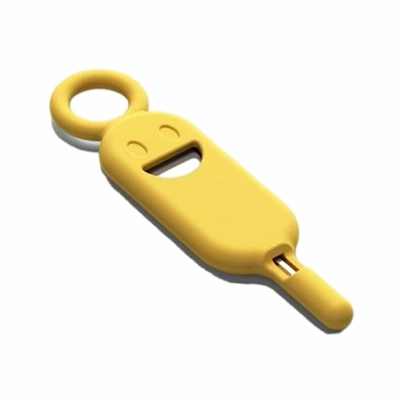 Защитный чехол для считывания пин-кода с карты мобильного телефона, портативная многофункциональная карта-брелок-желтый