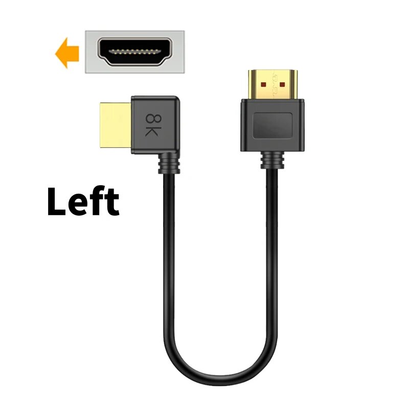 HDMI 2.1 кабель 1.8м, Left, черный