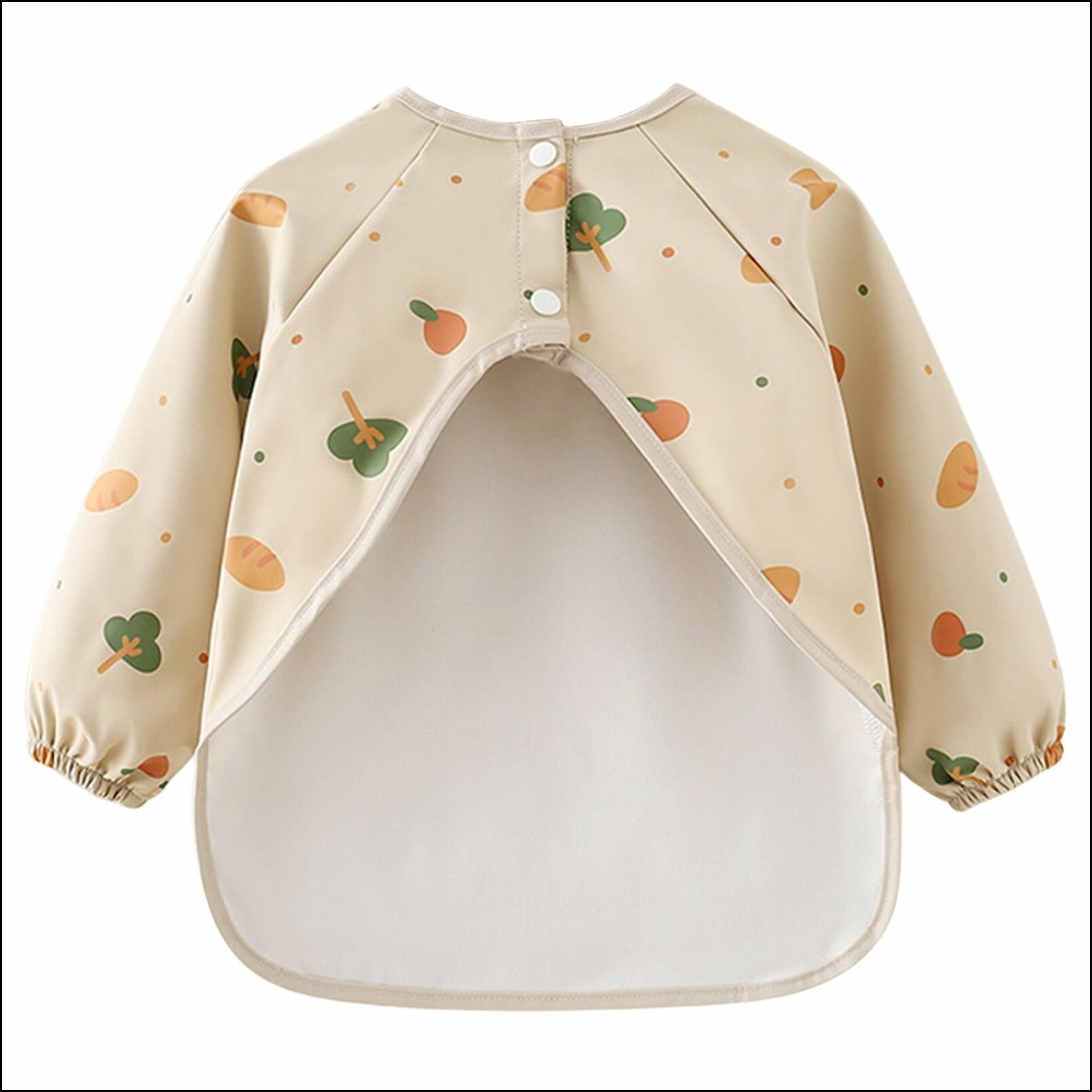 Биб для прикорма с рукавами, мягкий комбинезон, водонепроницаемый, легко чистится, детский фартук для кормления младенцев от 6-36 месяцев