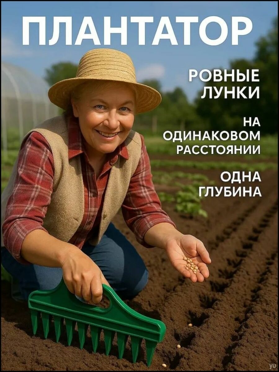 Набор садовых инструментов: гребенки для посева и посадки растений