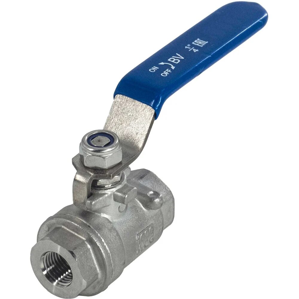 NEWKEY Кран шаровый муфтовый двусоставной нержавеющий (2PC), AISI304 DN 8 (1/4"), (CF8), PN64 NK-BML8/4