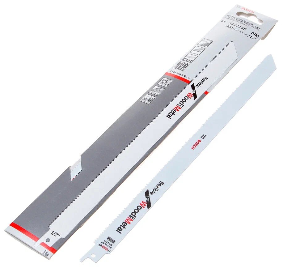 5 Сабельных пилок Bosch S 1222 VF (2608656022)