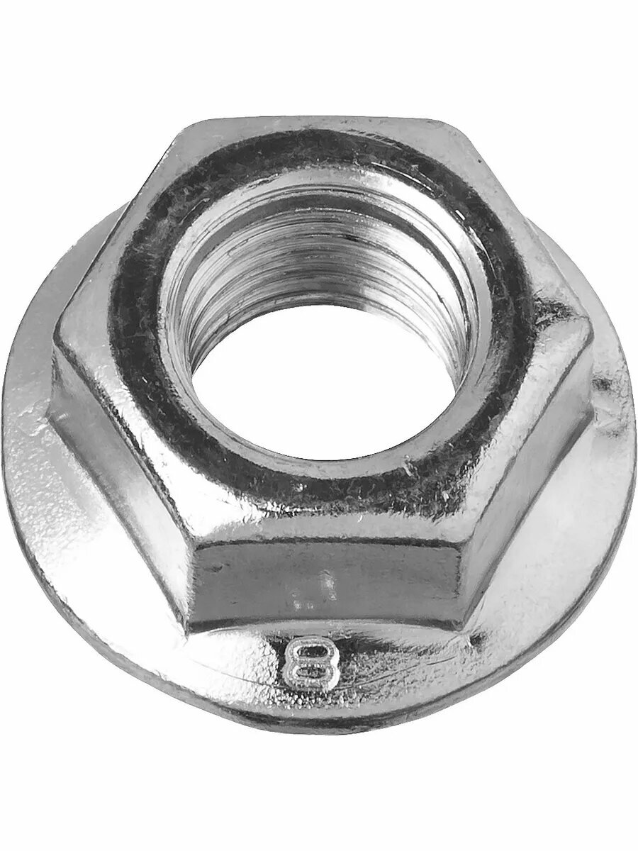 DIN 6923, кл. пр. 6, M5, цинк, 5 кг, гайка с фланцем