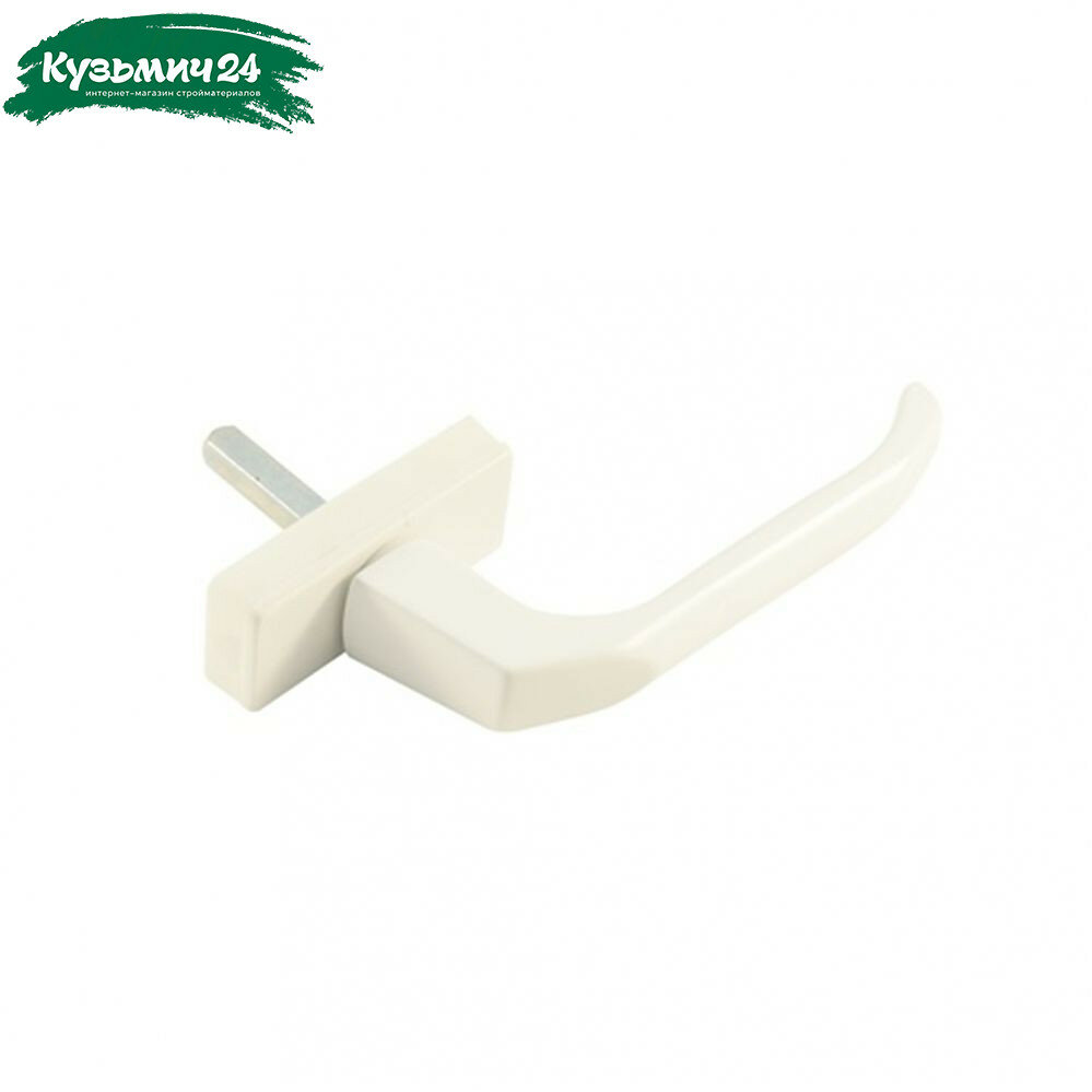 Ручка оконная для пластиковых окон 007, алюминий, белая, 35 мм