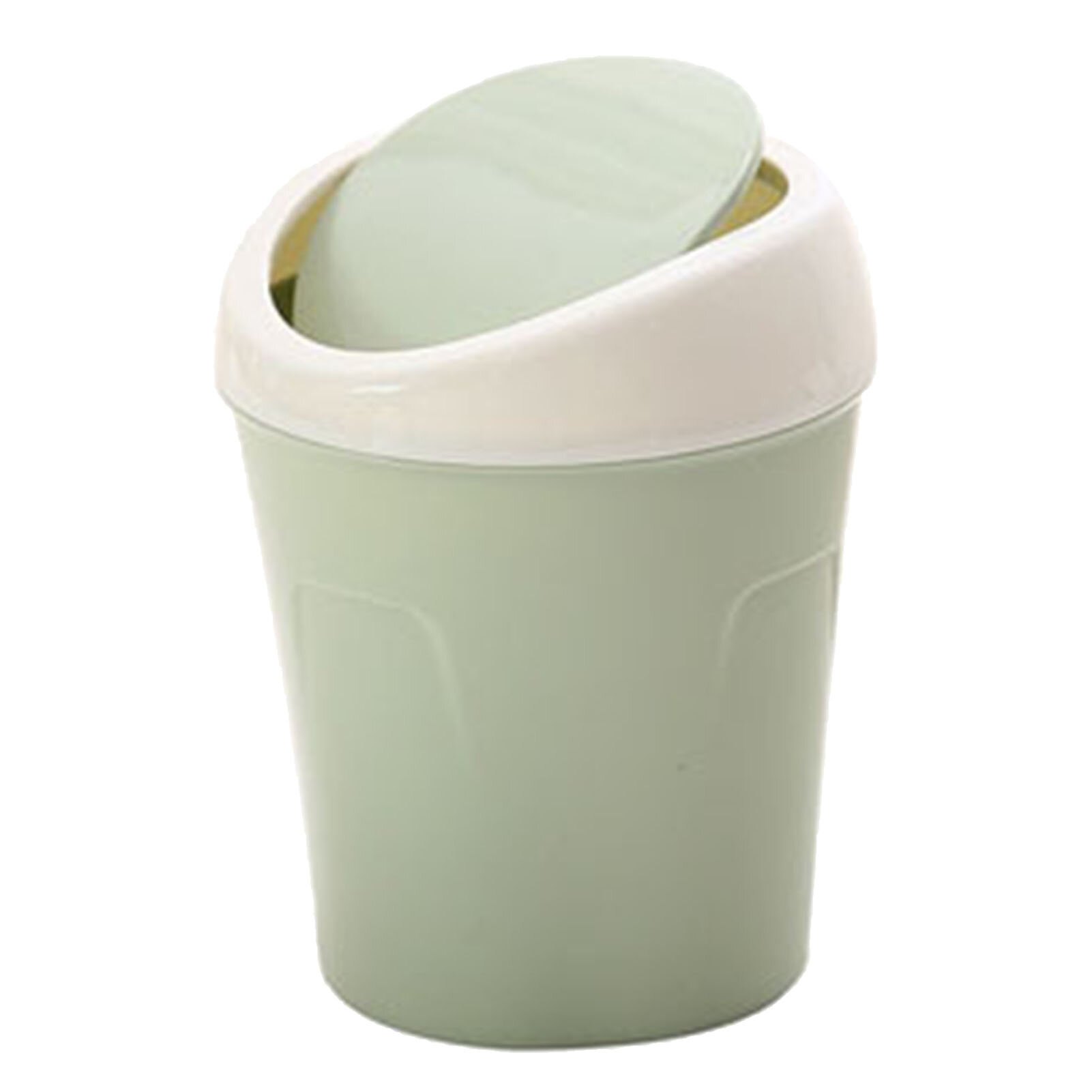 Настольный мусорный бак, пластиковый многофункциональный небольшой настольный мусорный бак с поворотной крышкой для домашнего офиса, зеленый