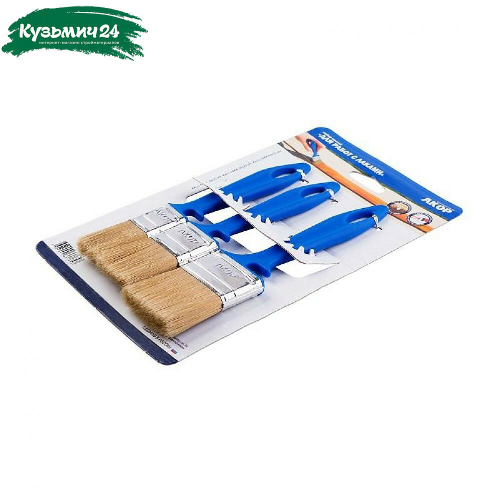 Набор кистей Для работ с Лаками Акор