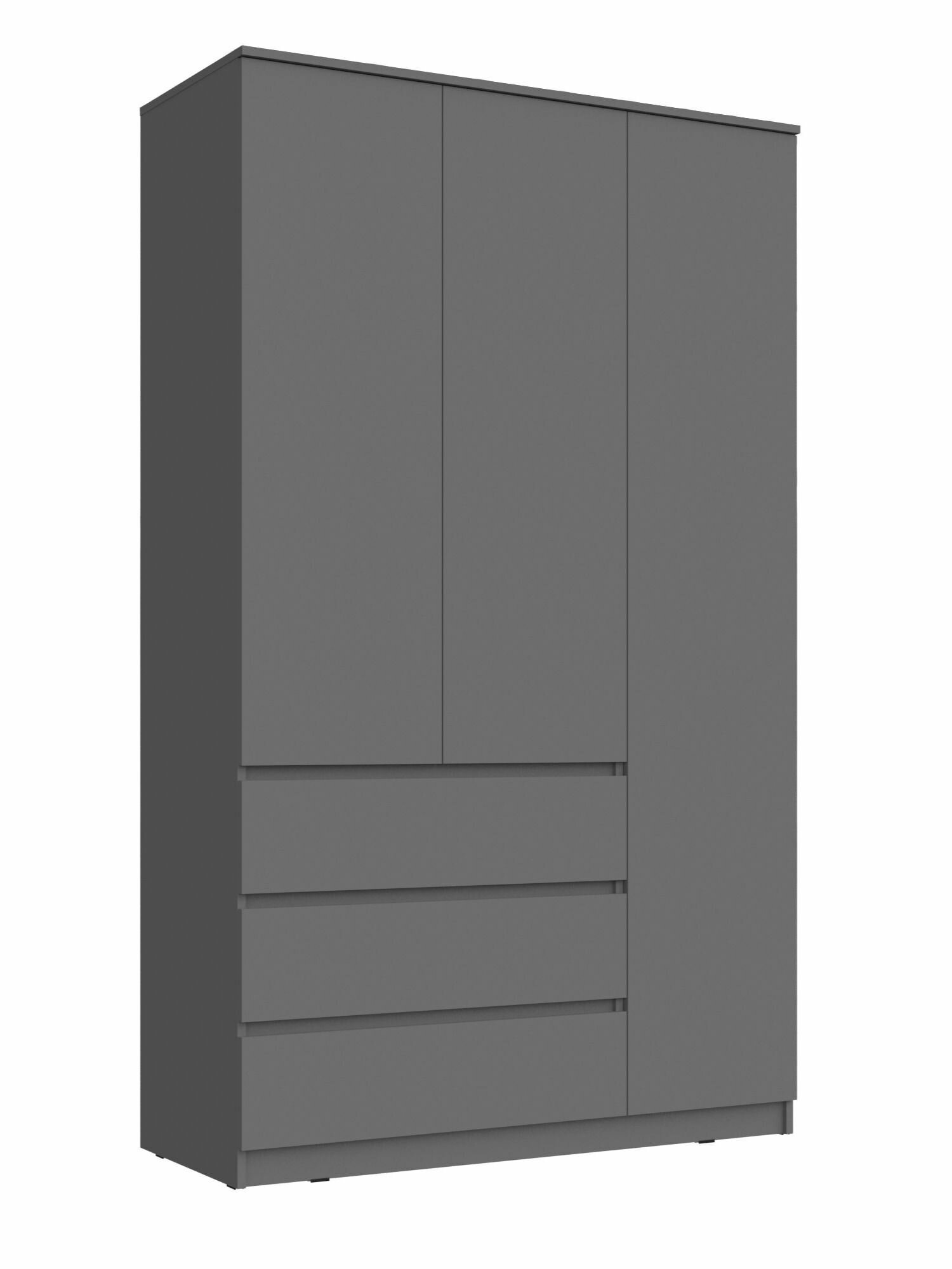 Шкаф Челси 3-ств. 1202х2022х514 (Графит) МИФ