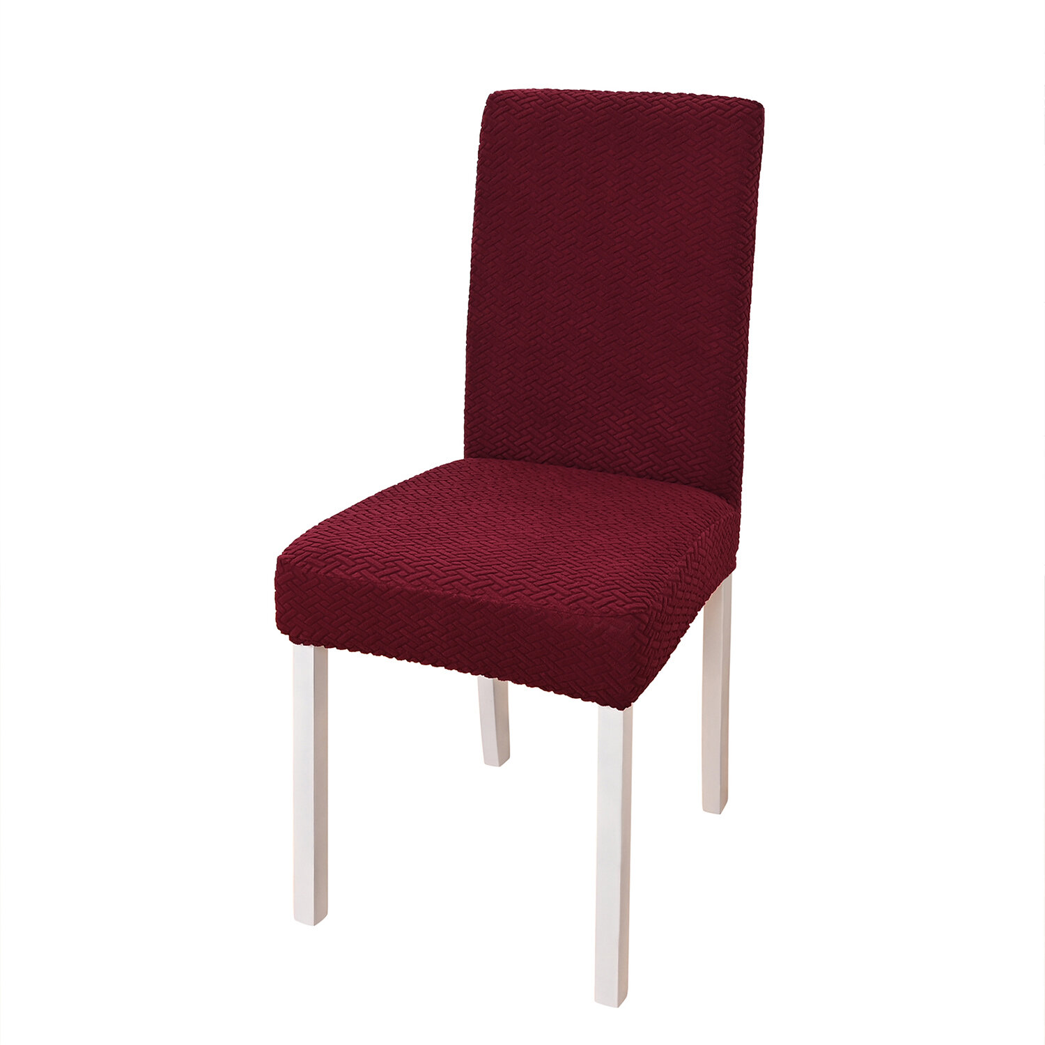 Чехол для стула Seat and Rest In One Half Package M из флиса с эластичной полосатой сеткой для столовой гостиницы дома, материал полиэстер, черный темно-синий бордовый коричневый бежевый светло-зеленый светло-серый темно-серый, 1 шт, высота спинки