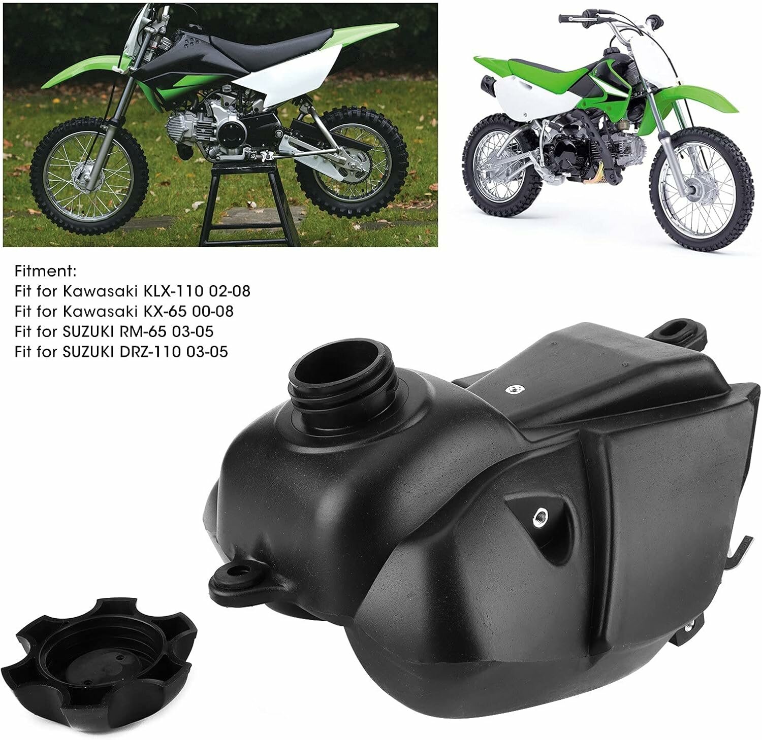 Бак топливный для мотоцикла Kawasaki KLX110/KX65, Suzuki RM65/DRZ-110