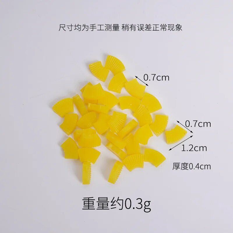 Искусственные мини-скибочки ананаса из ПВХ, 10 шт. 1.2cm Pineapple