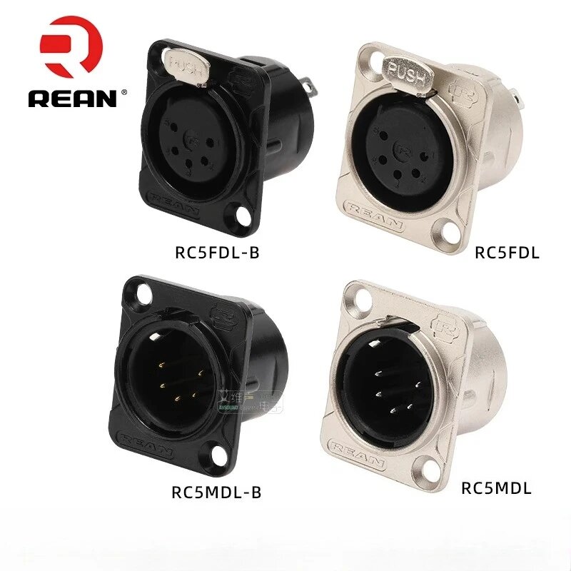 REAN 5-полюсная розетка XLR Yinfonic RC5FDL-B Female