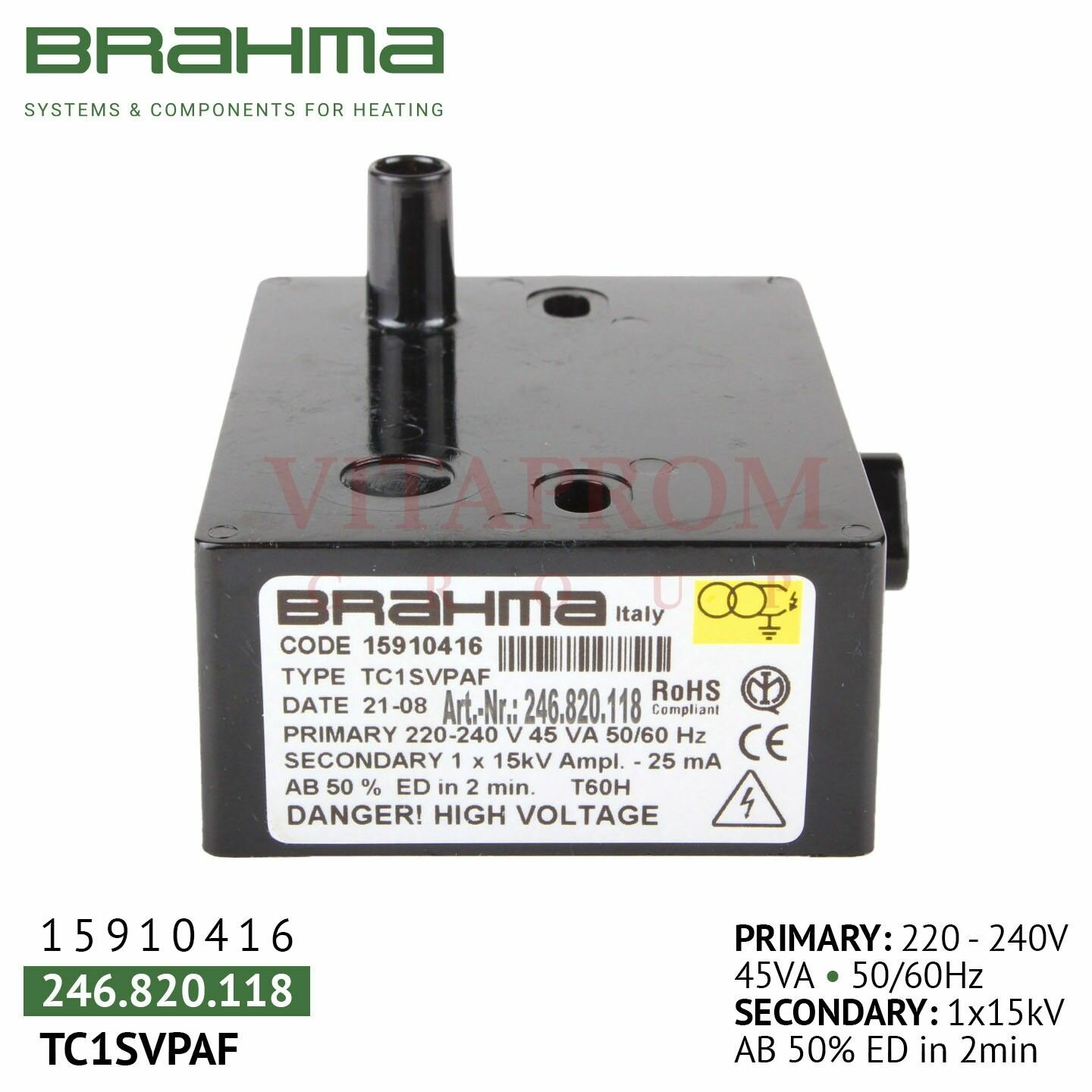Трансформатор Brahma TC1SVPAF, 15910416