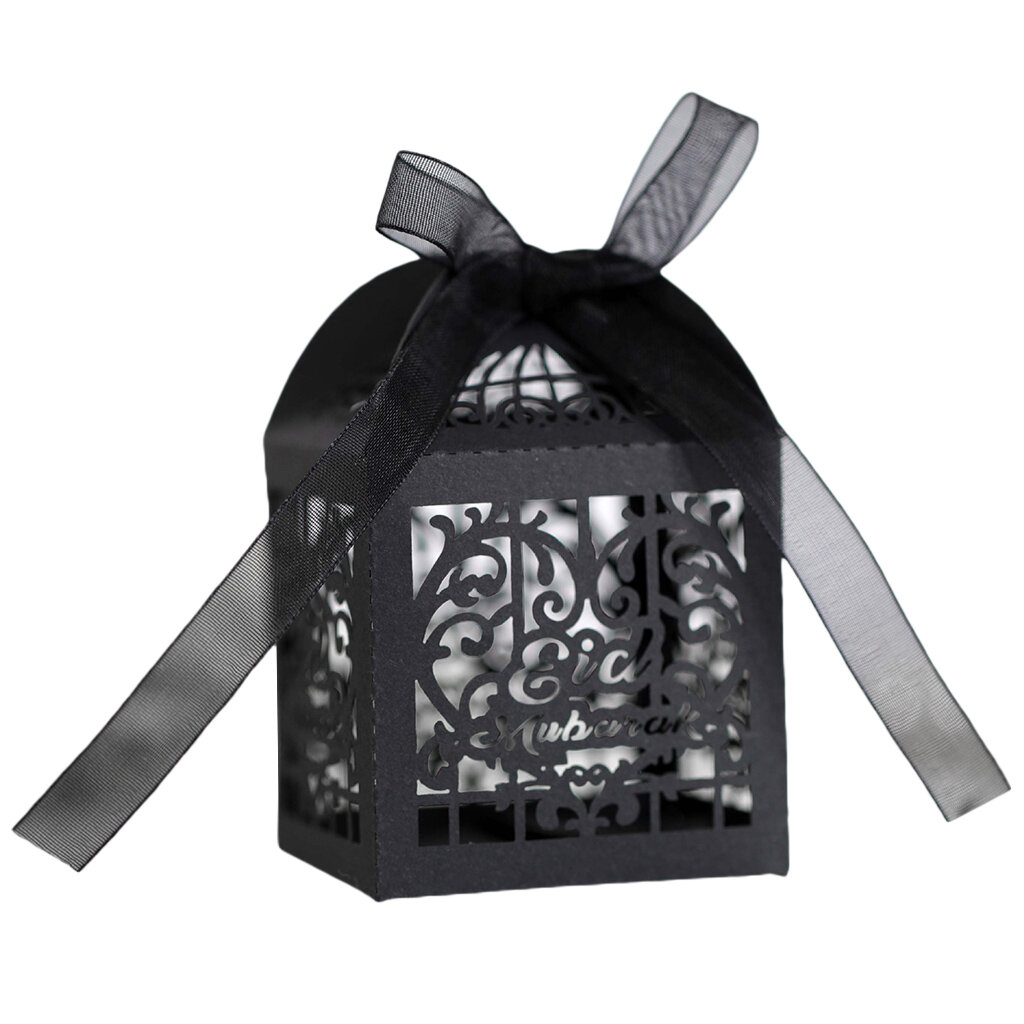 100 шт Украшение для Рамадана Mubarak Бумажные полые коробки для конфет Исламские Мусульманские