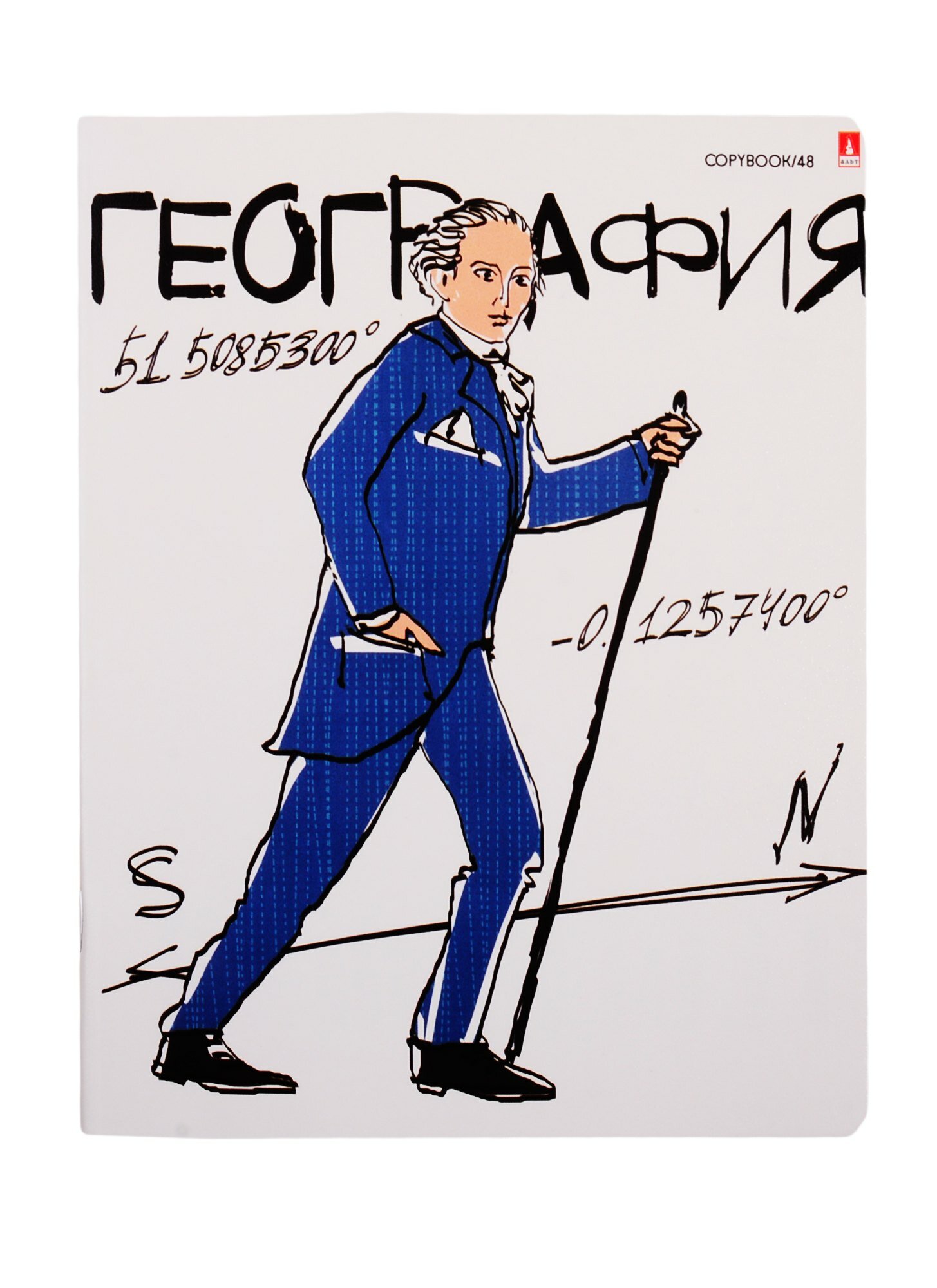 Тетрадь предметная в клетку Альт, "Веселые гении. География", 48 листов