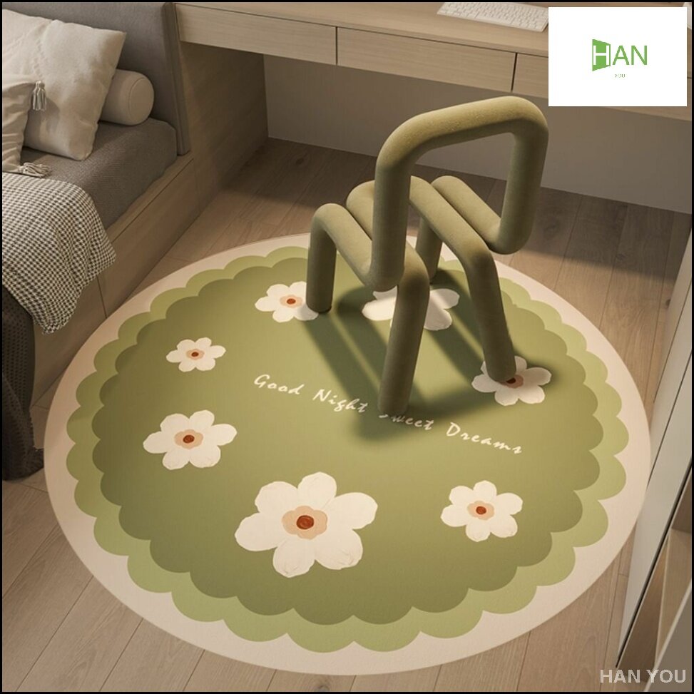 Эксклюзивный круглый коврик 80X80CM для офисного кресла с резиновым основанием