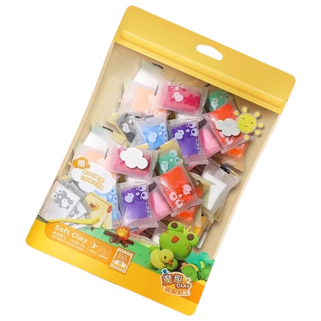 Сверхлегкий глиняный нетоксичный детский пластилин 36 цветов для малышей