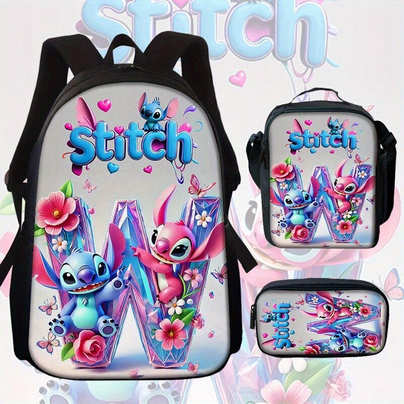 Рюкзак европейского и американского школьного сезона, аниме, мультяшная стежка, школьная сумка из трех предметов, детский рюкзак для начальной школы