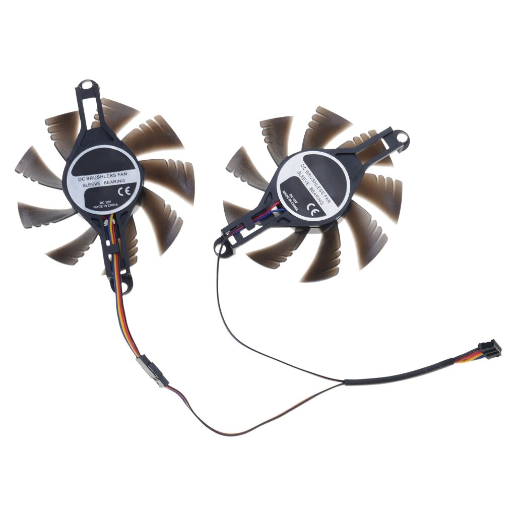 80-мм 4-контактный вентилятор для охлаждения видеокарты RX580 2048