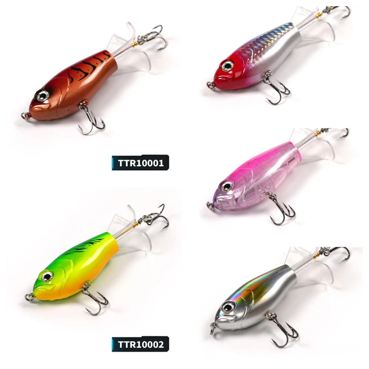 Wondersee Corvinas Top Water Fishing Lure Whopper 5шт 15g 91mm, Mixed colors 5 pcs