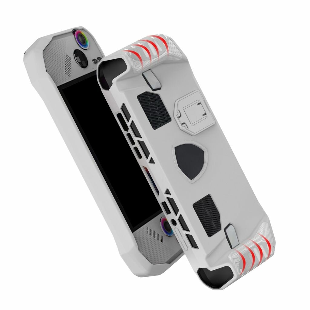 Портативный чехол для игровых аксессуаров с антискользящим покрытием и встроенной регулируемой подставкой, Белый