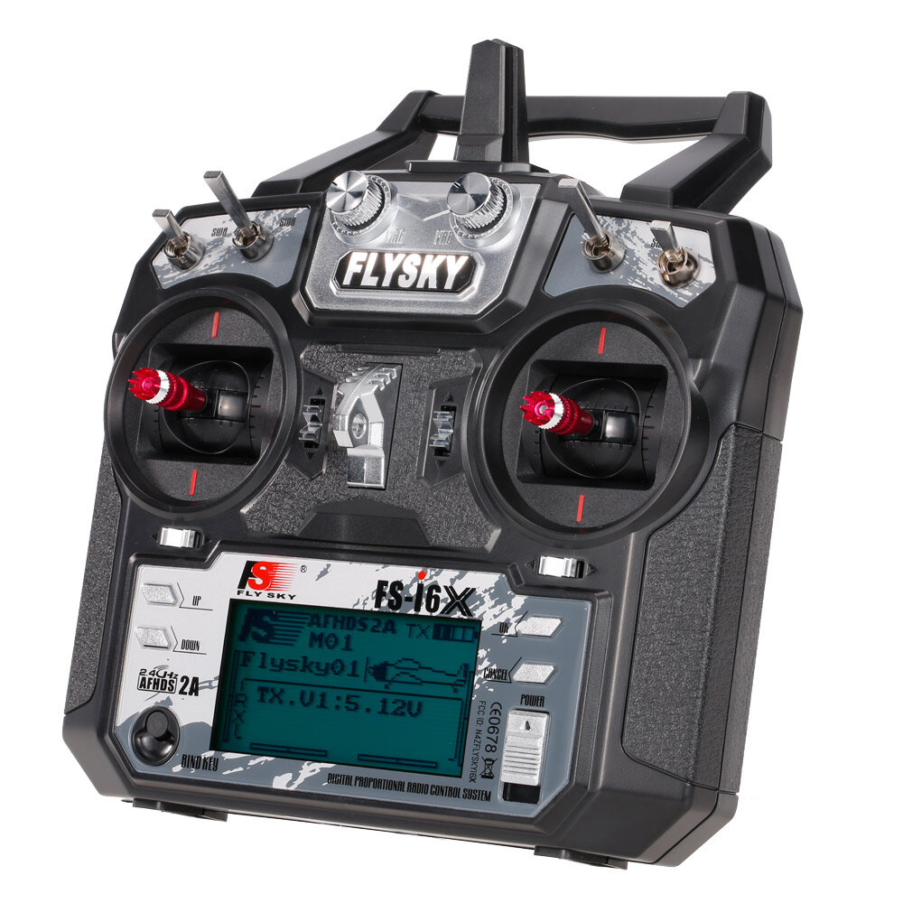 Flysky FS-i6X 2.4GHz 10CH AFHDS 2A RC Transmitter черный с приемником FS-iA6B для дронов самолетов вертолетов RC