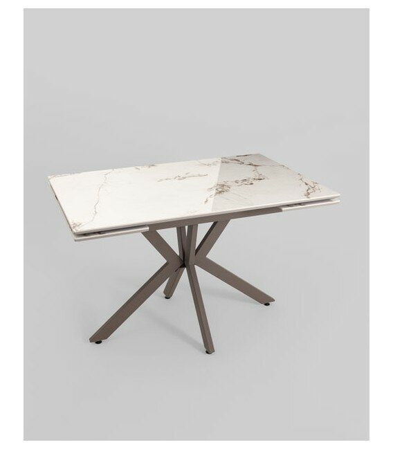 Стол раскладной Маршал 120-180*80*76 см керамика капучино