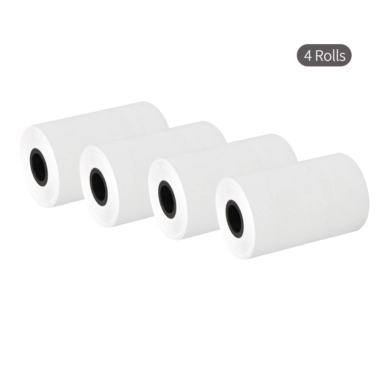 4 Rolls Thermal Receipt Paper 57x40mm/2.24x1.57in White Roll Bill Ticket Clear Printing for Cash Register 58mm POS Printer