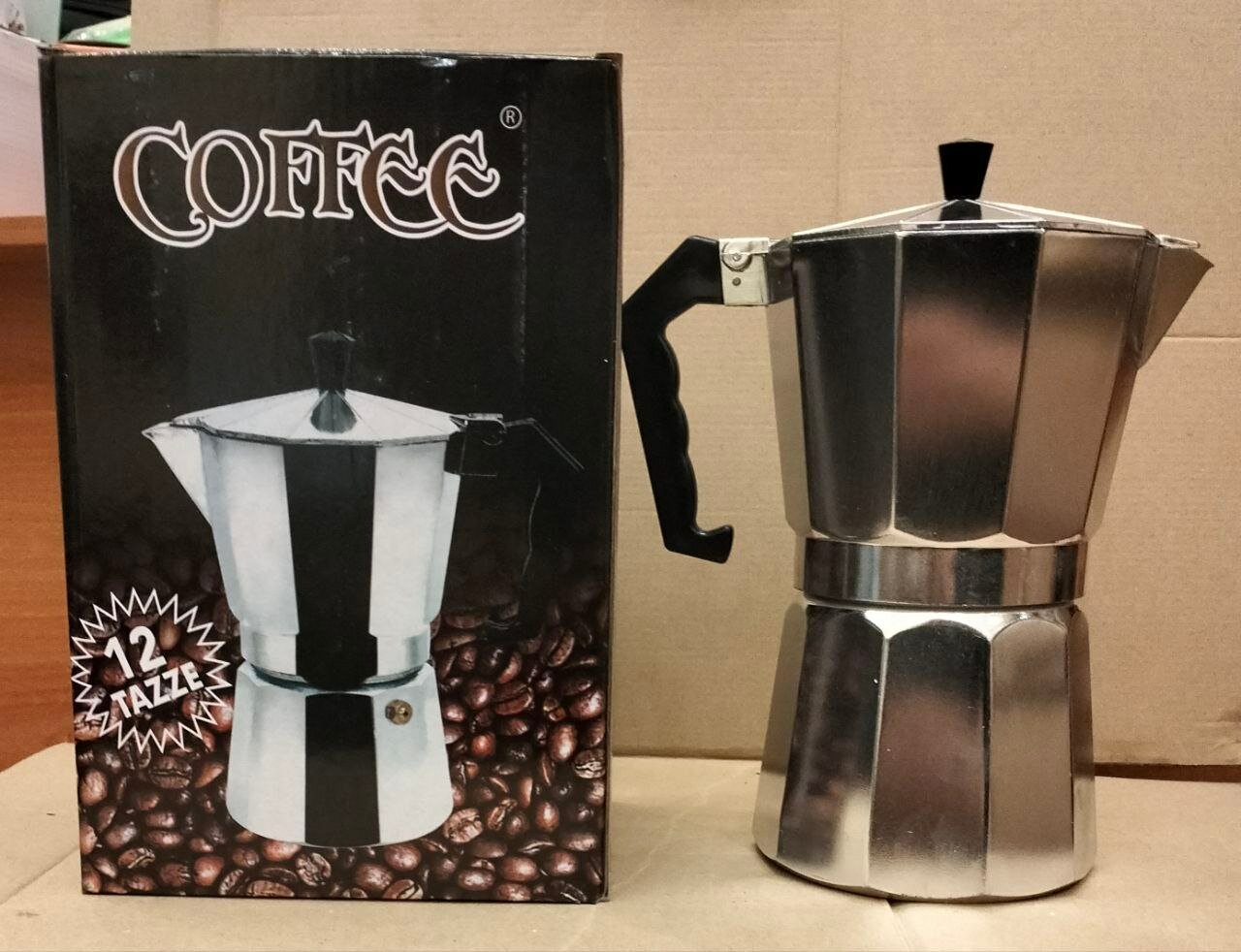 Гейзерная кофеварка, алюминиевый сплав, для газовых и электрических плит, 600 мл