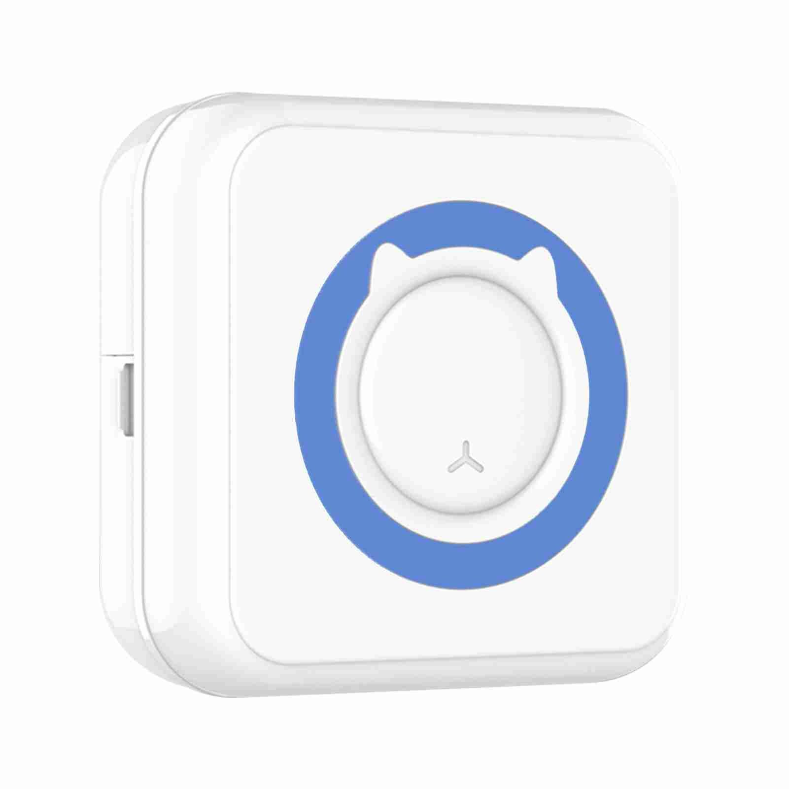 Универсальный фотопринтер Многофункциональный портативный принтер Беспроводной мгновенный мини-принтер Поддержка подключения BT для смартфона с 6 рулонами термобумаги и 5 рулонами самоклеящейся бумаги 57 мм Совместимость с iOS Android