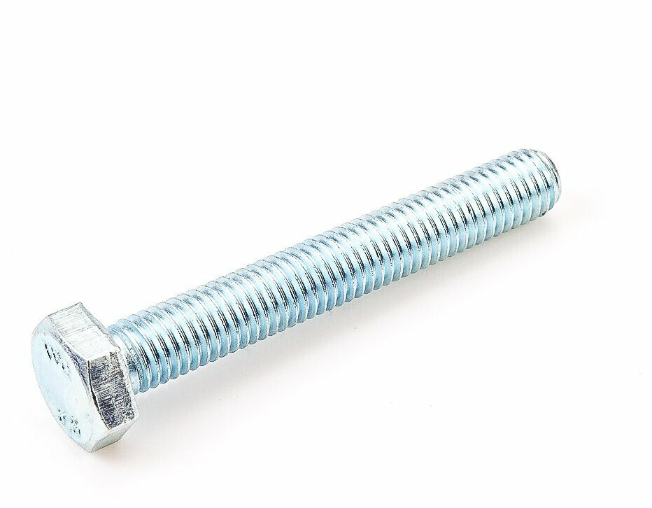 Болт Крепдил DIN 933 М20х80 мм, полная резьба шестигранная голова класс прочности 5,8 покрытие цинк