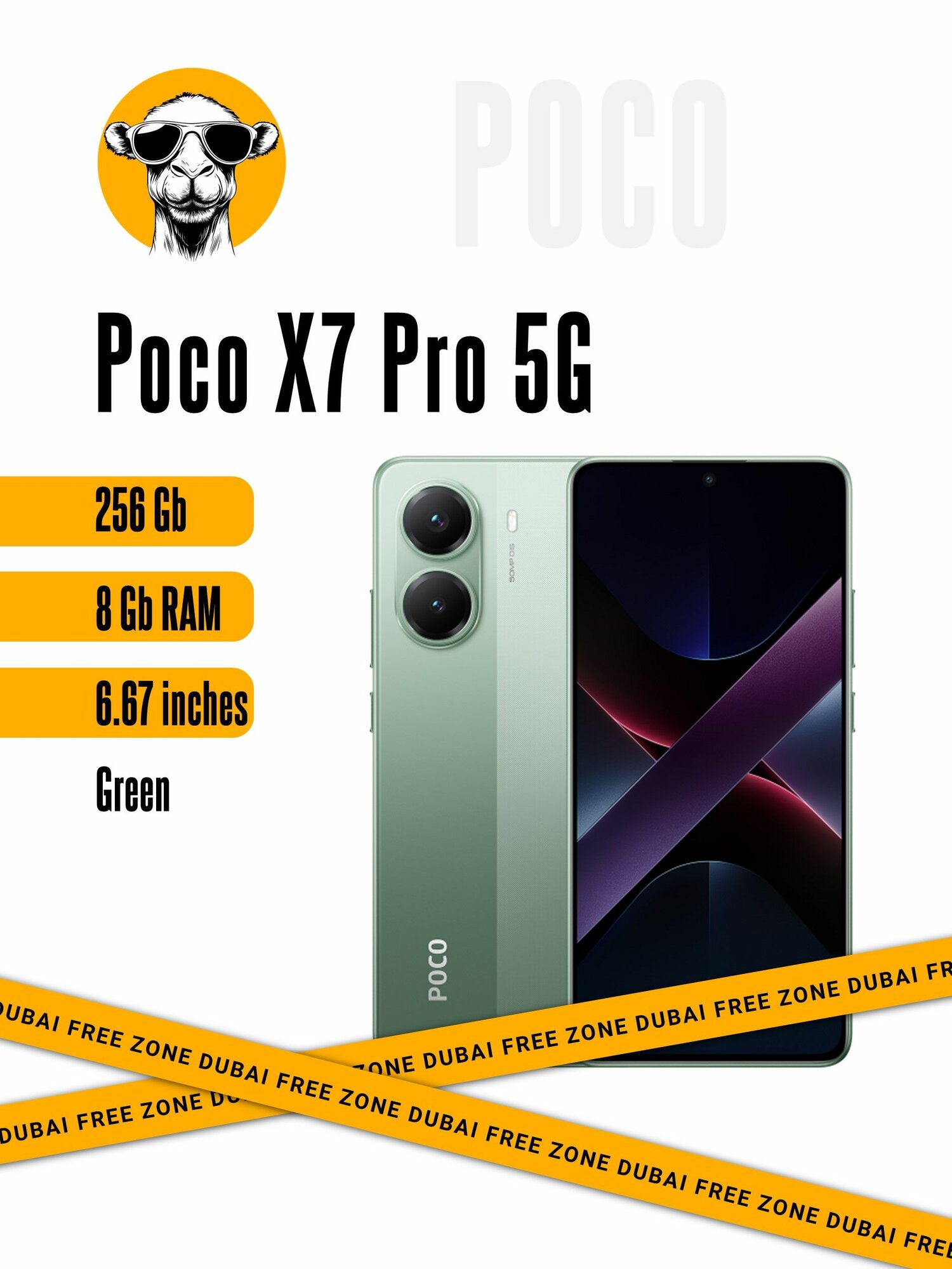 Смартфон Poco X7 Pro 5G 8/256Gb Green/Зеленый
