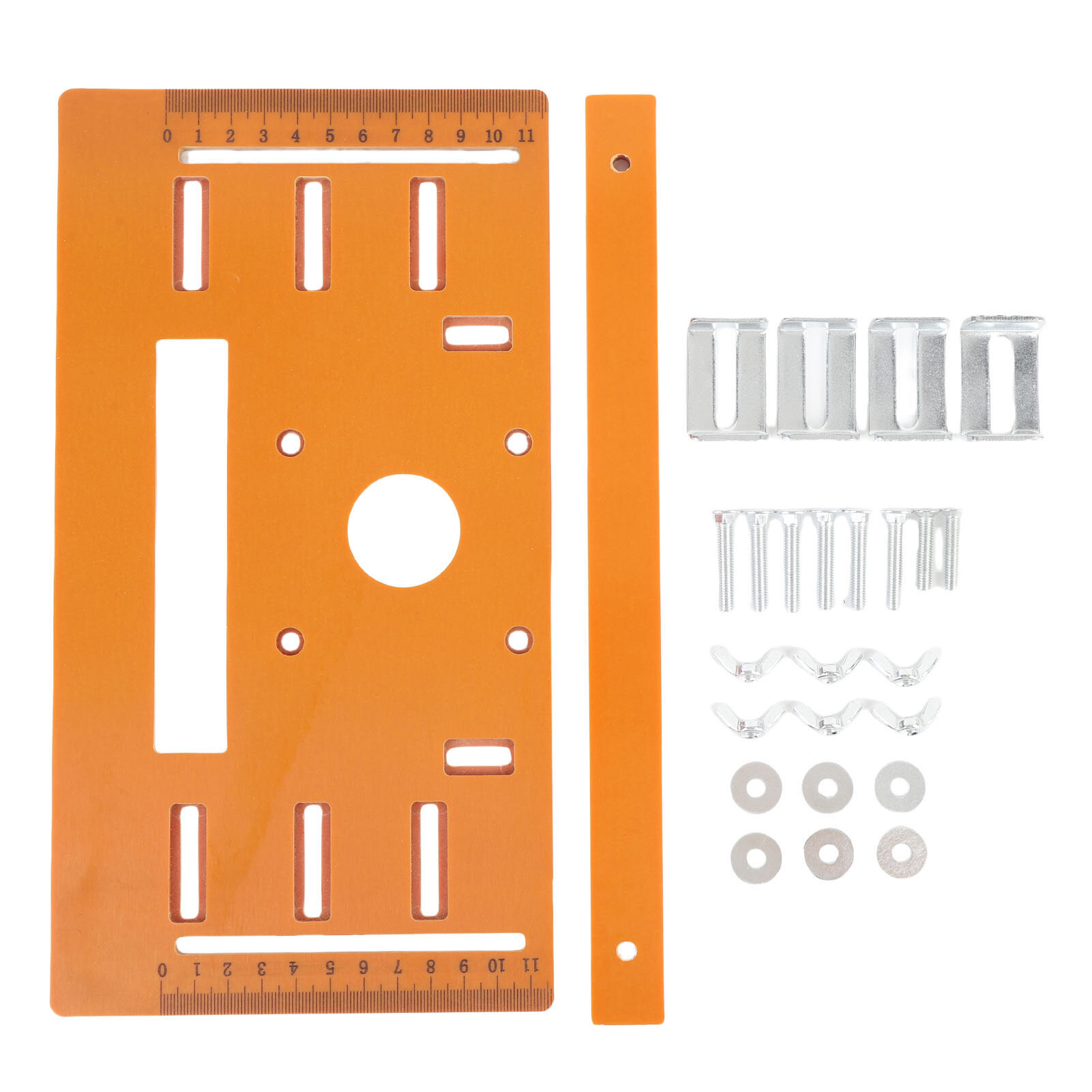 Основание дисковой пилы с разметкой шкалы для плоских и косых резов по дереву, основание для фрезера с обрезной кромкой 28 x 15 см
