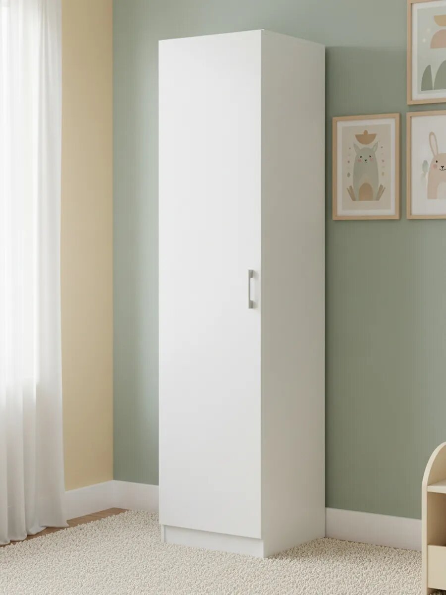 Шкаф пенал FRESTER распашной с полками для одежды в спальню, от производителя