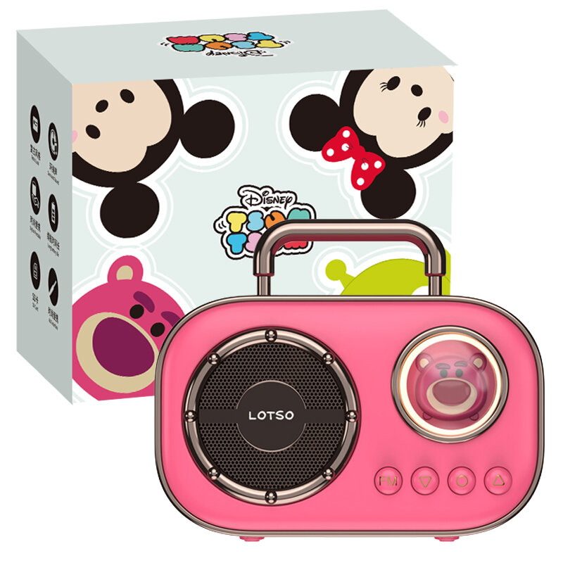 Bluetooth-колонка Disney Dual Band шумоподавляющая, [upgraded] fuchsia, длительное время работы, два микрофона