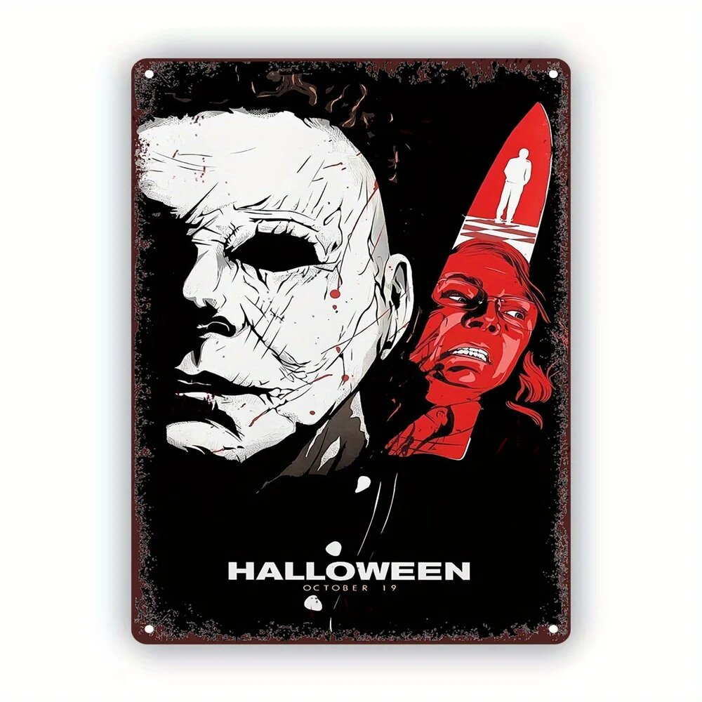 Металлический Жестяной Плакат В Стиле Ретро Для Хэллоуина, Фильмов Ужасов, Настенный Декор, Винтажный Бар, Клуб, Ретро