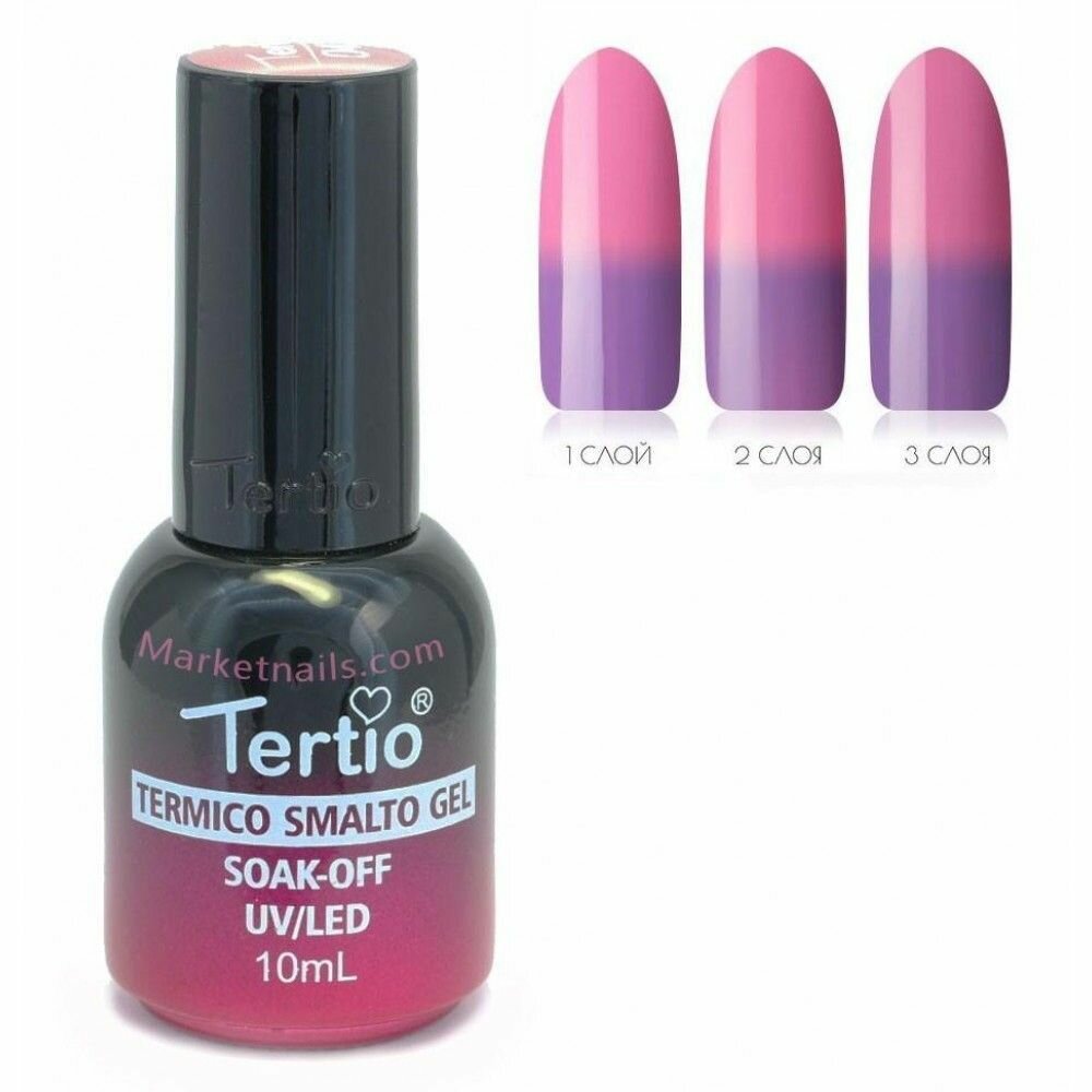 Tertio Термо Гель лак №019- 10 мл Сиреневый глянцевый