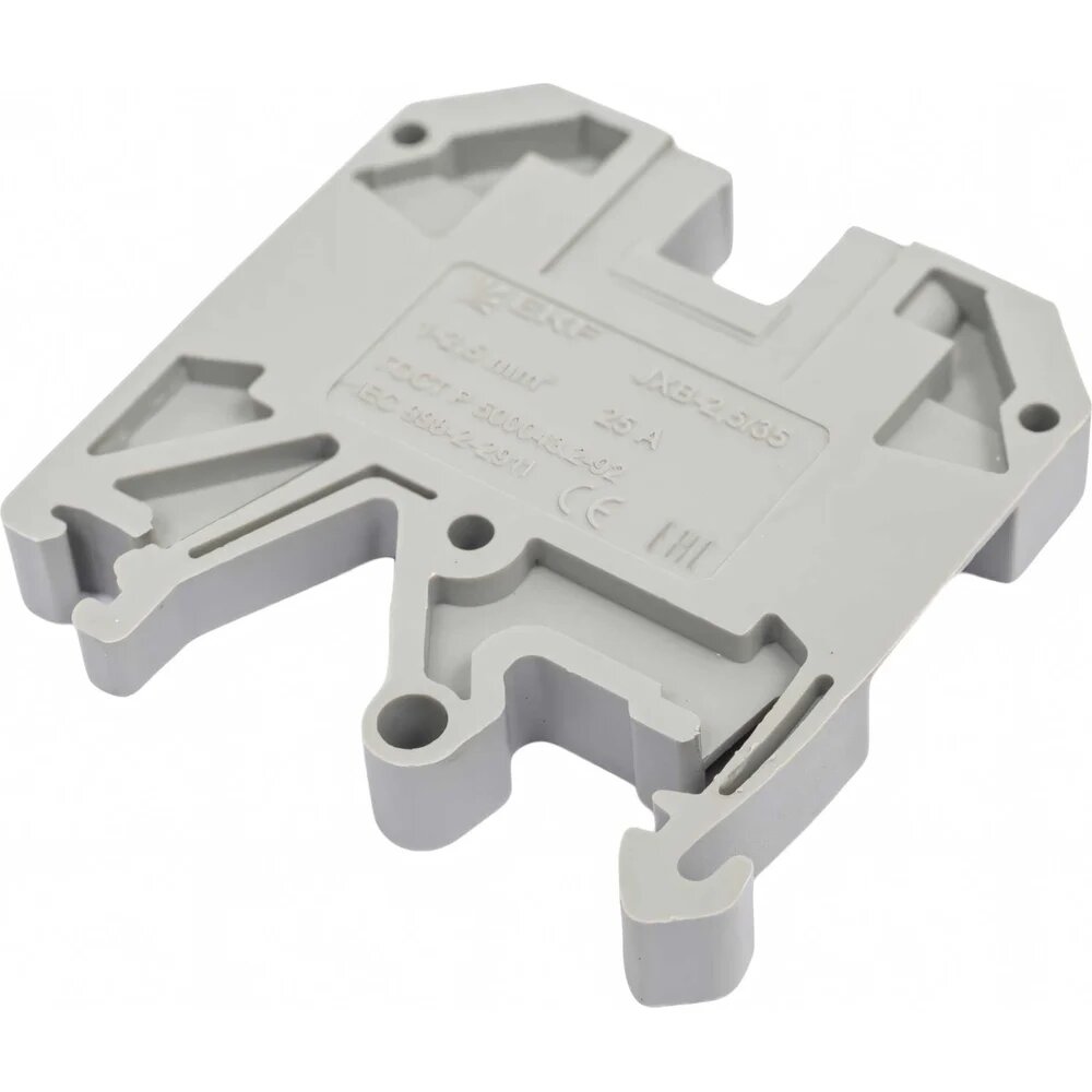 Клеммная, EKF, колодка EKF JXB-2.5/35 серая 50 шт PROxima plc-jxb-2.4/35gy, цветного пожаростойкого полиамида — фото 1