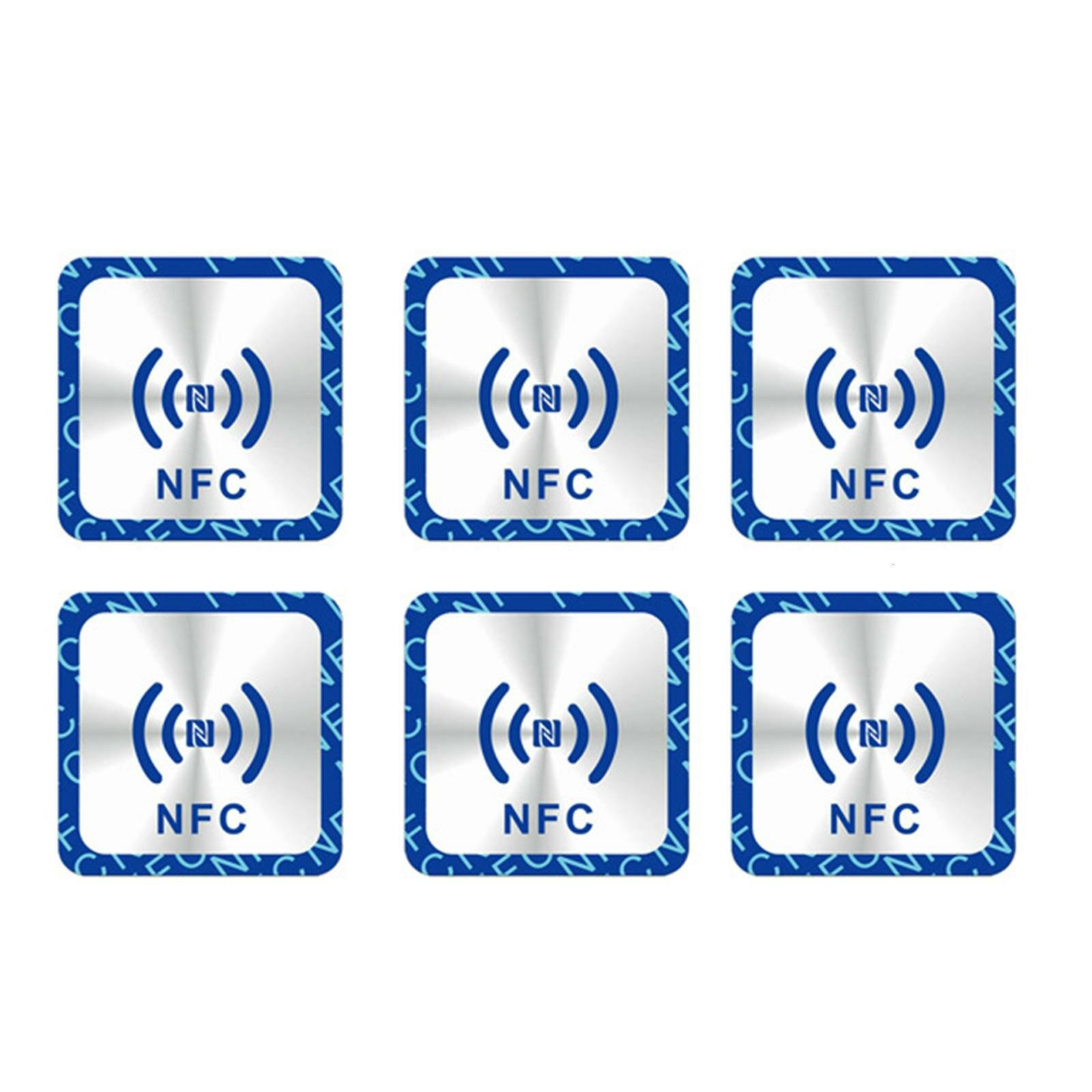 6 шт./лот NFC-метки Наклейки NTAG215 Анти-металлическая RFID клейкая этикетка наклейка Универсальная этикетка Ntag215 Tag Metallic