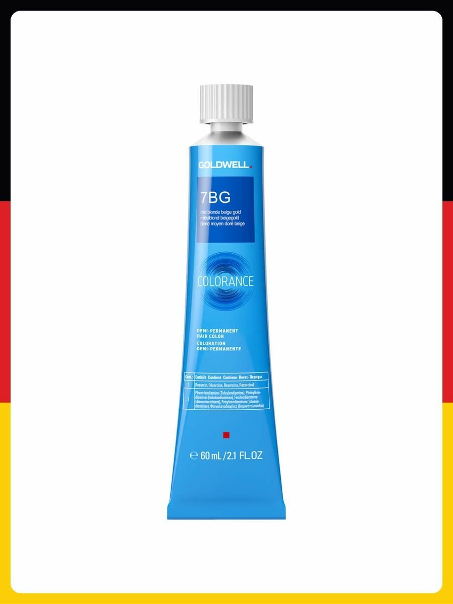 Полуперманентная краска для волос Colorance 7BG, средне-русый, бежево-золотистый, 60 мл