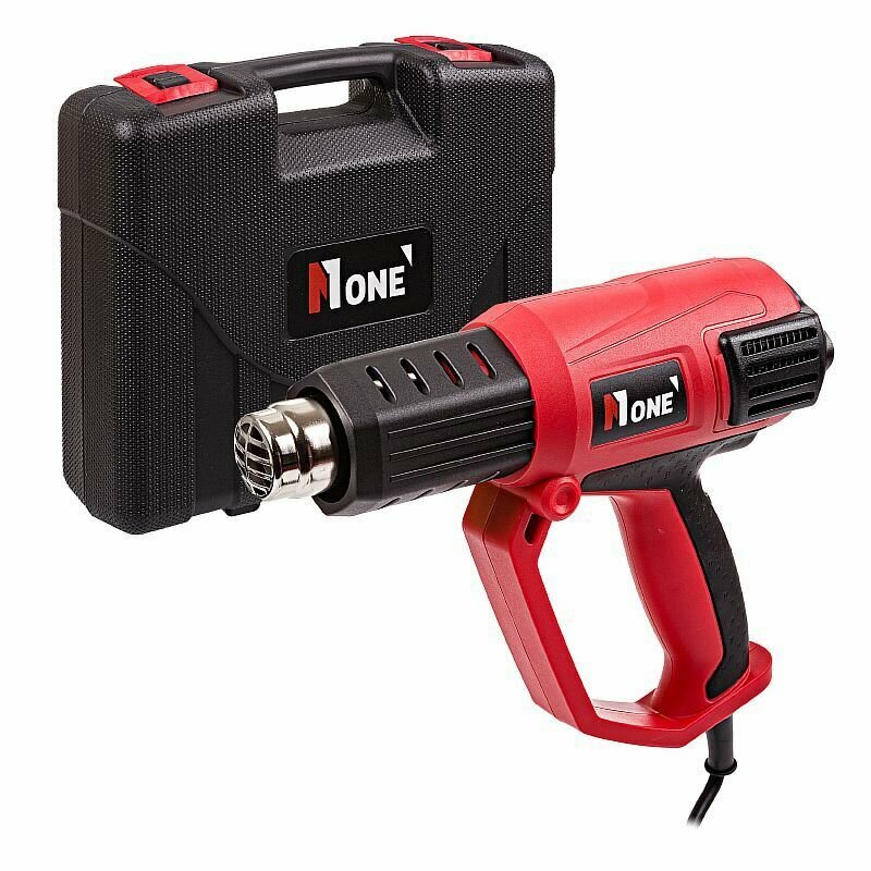 Фен NUMBER ONE EH2000-PRO (2000Вт, 300-600С, 350/550л/мин) 1,2кг кейс+4насадки