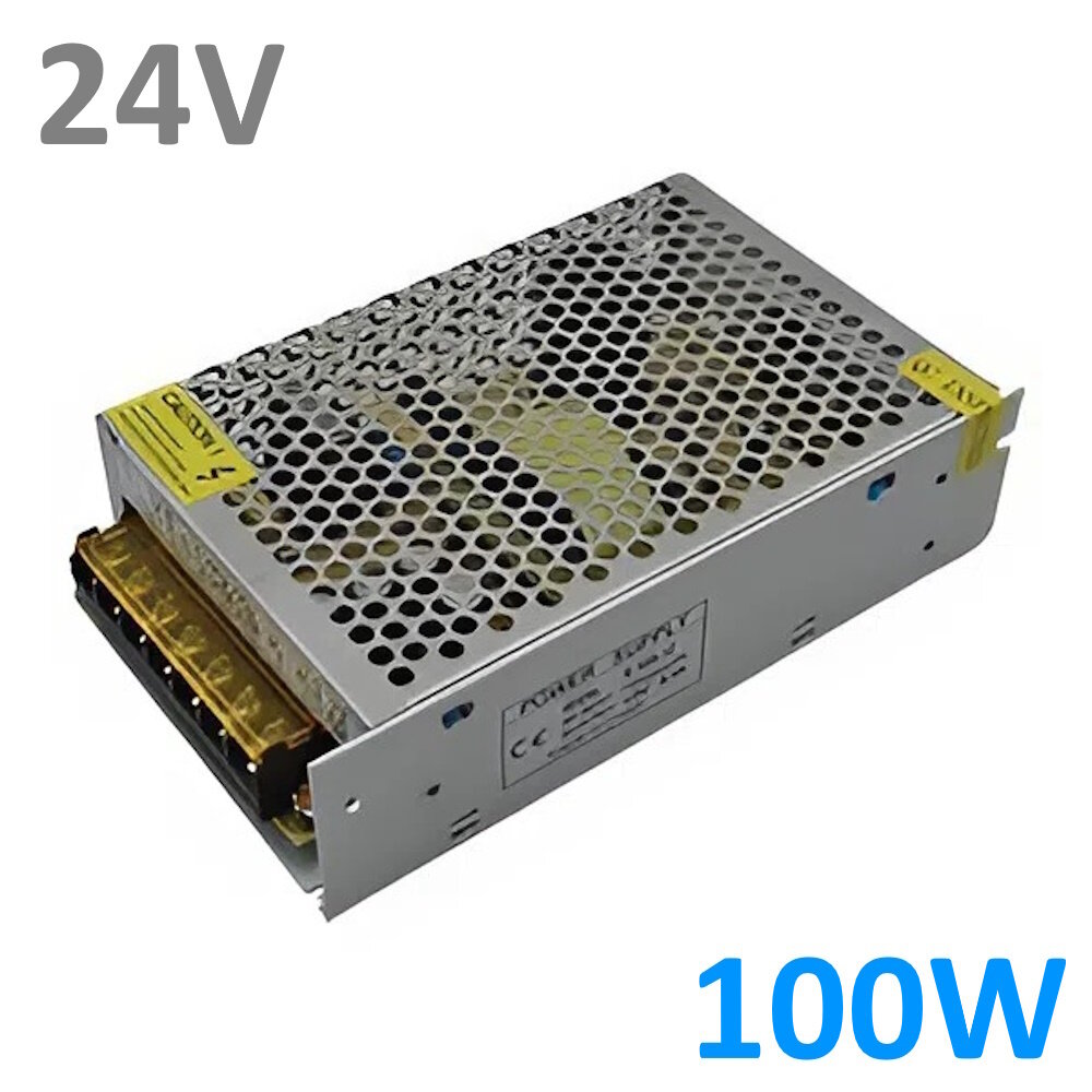 Блок питания для светодиодной ленты 24В 100Вт 130x100x42мм IP20 Ecola D2L100ESB