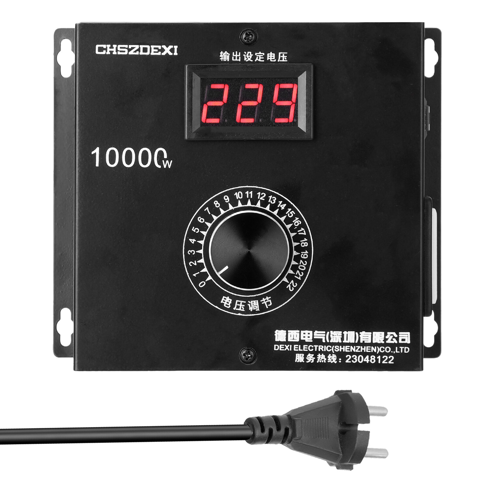 Регулятор напряжения 10000W для быта, компактный, с переменным напряжением, портативный, регулировка скорости, температуры, света, с регулируемым напряжением, черный, материал железо, входное напряжение AC220V, AC110V (по выбору), диапазон регулировки