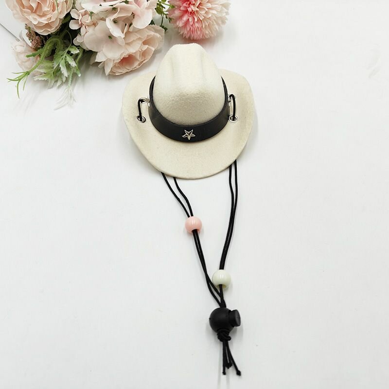 Ковбойская шляпа для питомцев Стильная мини-шляпа в западном стиле для собак и кошек