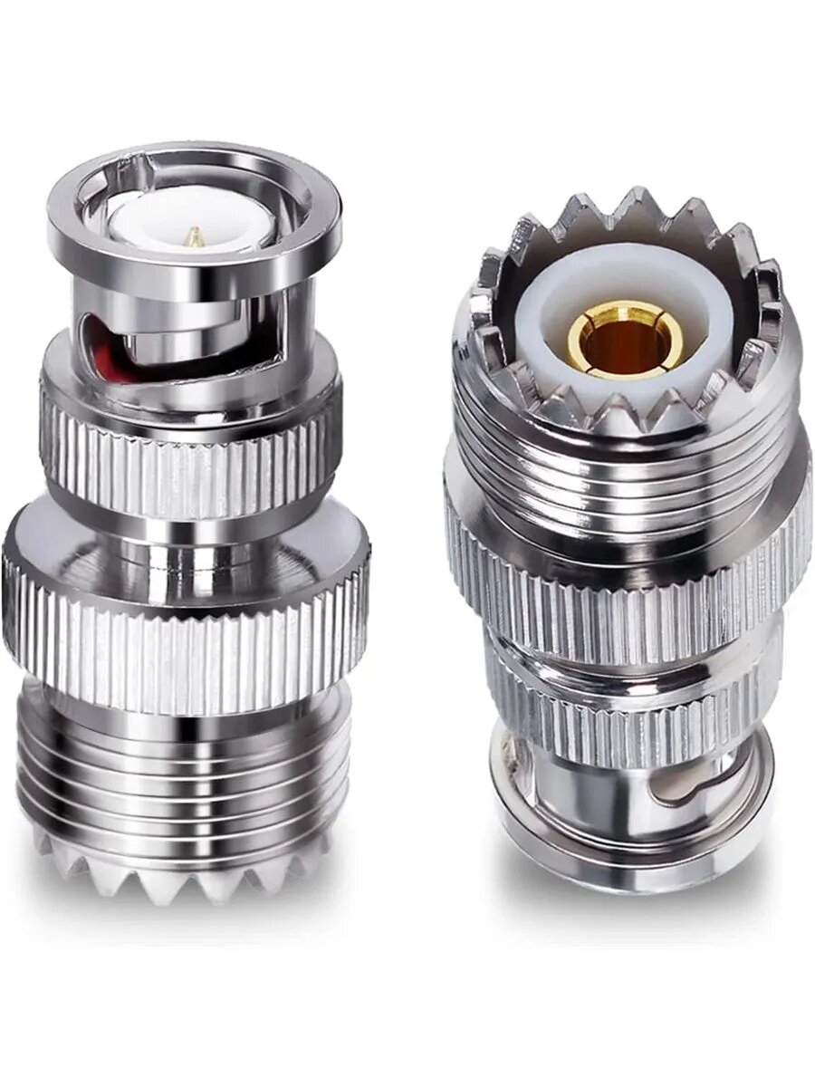 Адаптер PL259 SO239 в BNC, комплект коаксиальных разъемов для CB радио, антенны, удлинения коаксиального кабеля